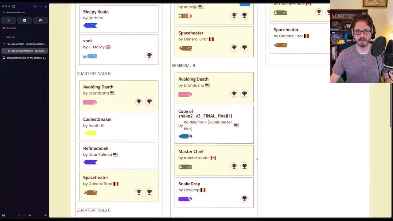 Mastering Battle Snake: Strategies and Coding in Rust | Coreyja Live Stream - YouTube