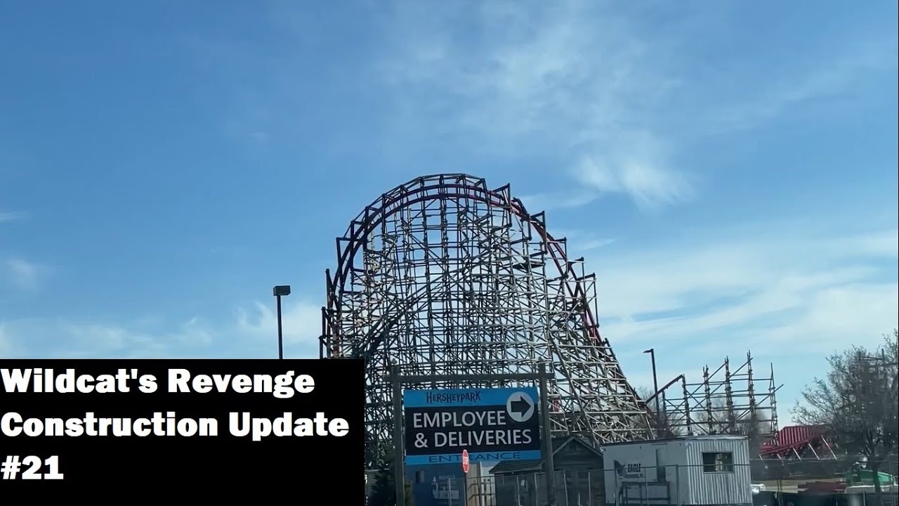 Wildcat's Revenge Construction Update #21 - Beginning of first airtime ...