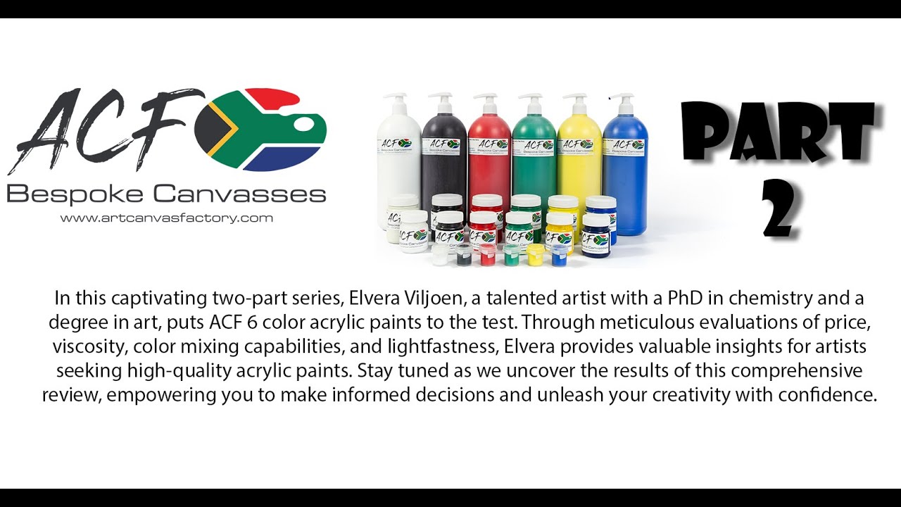 ACF 6 Color Acrylic Paint Test Review: Part 2 - Price, Viscosity ...