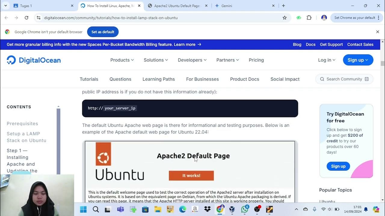 INSTALL APACHE, MYSQL, DAN PHP DI VIRTUAL BOX - YouTube