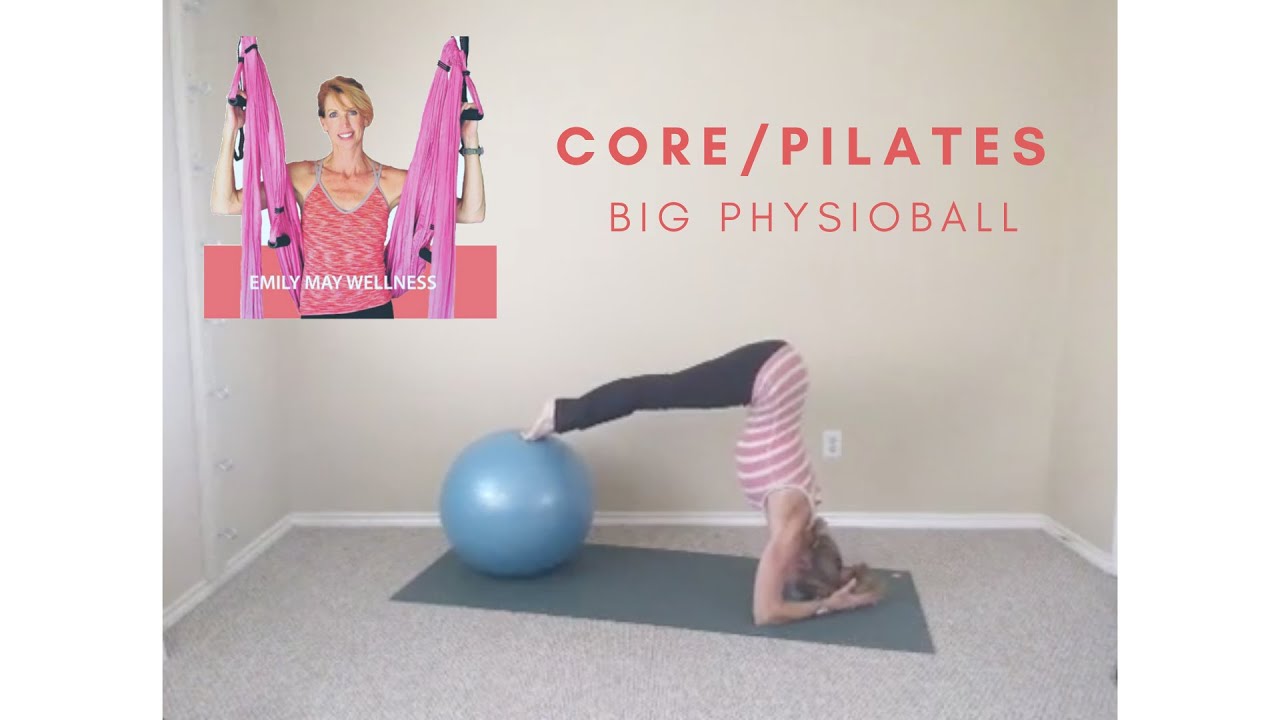 10/6/2020. Core/Pilates workout with a big fitball - YouTube