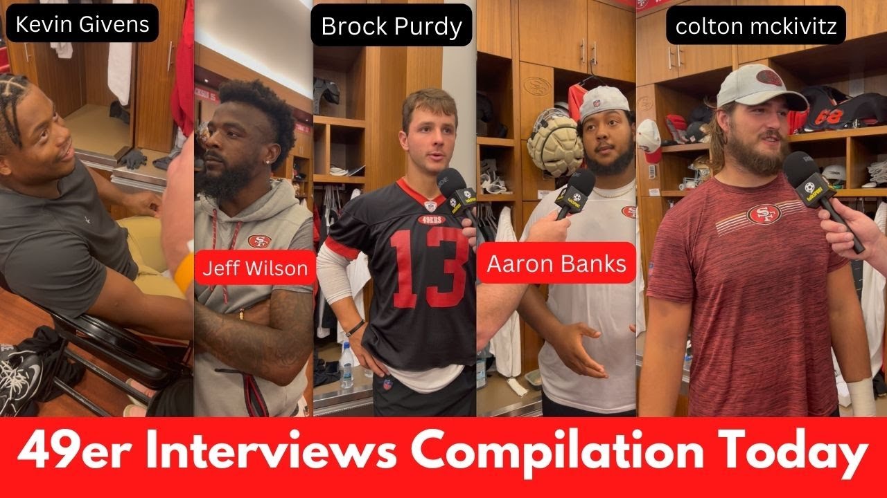Brock Purdy, Jeff Wilson, Aaron Banks Kevin Givens & Colton Mckivitz ...