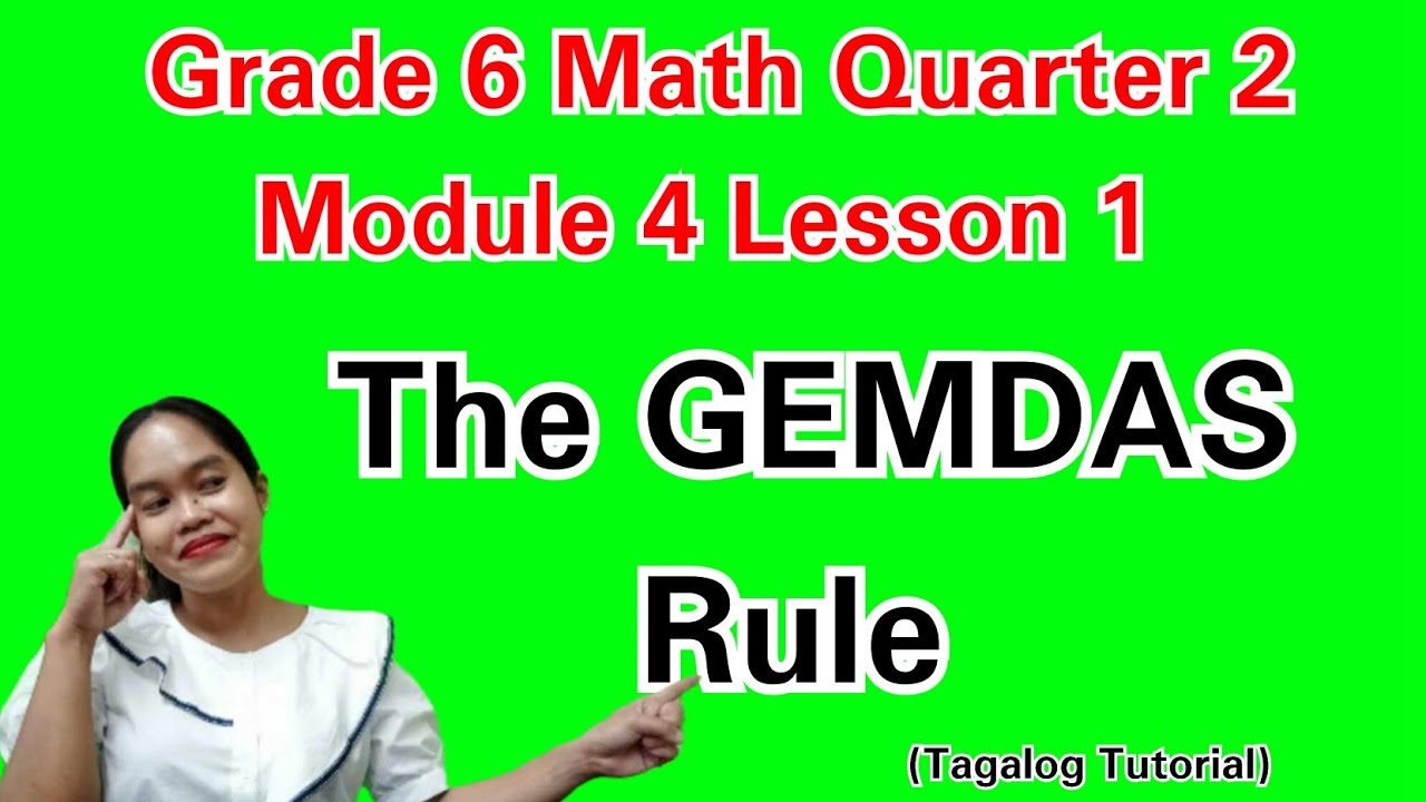 The GEMDAS Rule|Grade 6 Math Quarter 2 Module 4 Lesson 1 #maths # ...