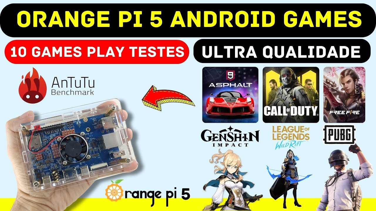 ORANGE PI 5 ANDROID GAMES TESTES E DICAS - RK3588S 8GB RAM GPU MALI ...
