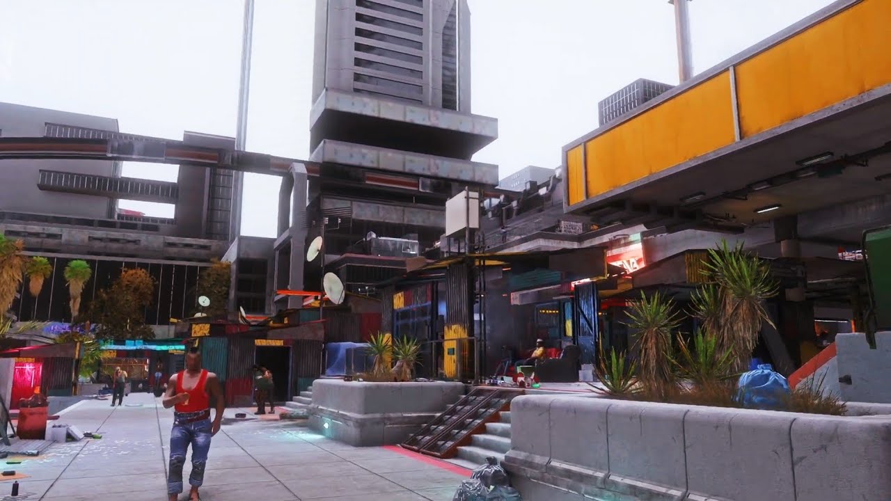 Walking Tour Slum Area In Night City / Cyberpunk 2077 - YouTube