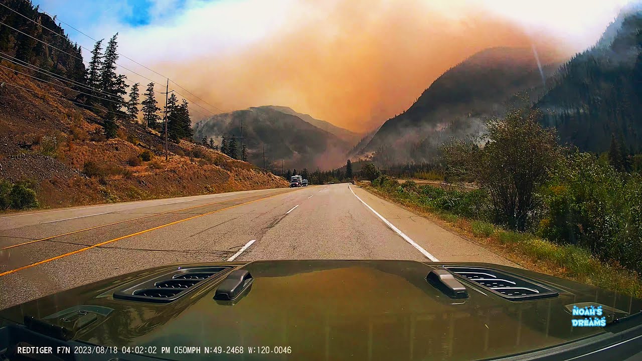 Keremeos, BC Fire August 18, 2023 - Crater Creek Wildfire 4k - YouTube