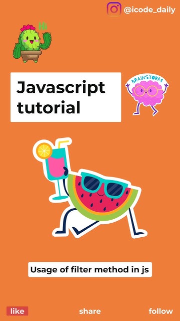 Usage of "filter" in js #ytshorts #shortvideos #viral #programming #coding #shortsviral #js # ...