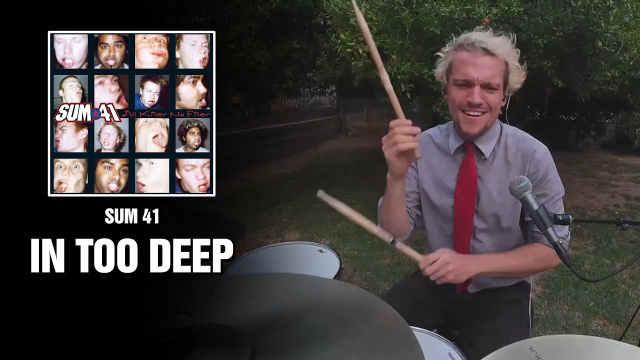 Sum 41 - In Too Deep | Drum Cover in the Backyard - YouTube