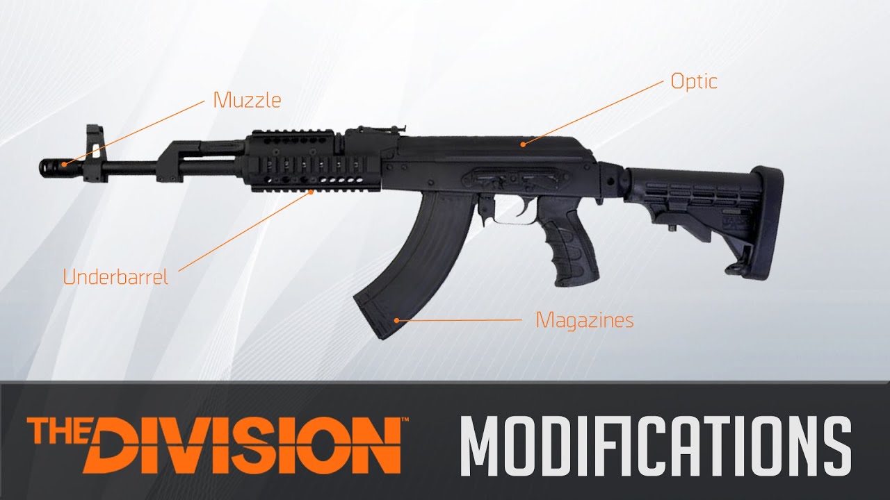 The Division - Weapon Modifications Guide (Statistics) - YouTube