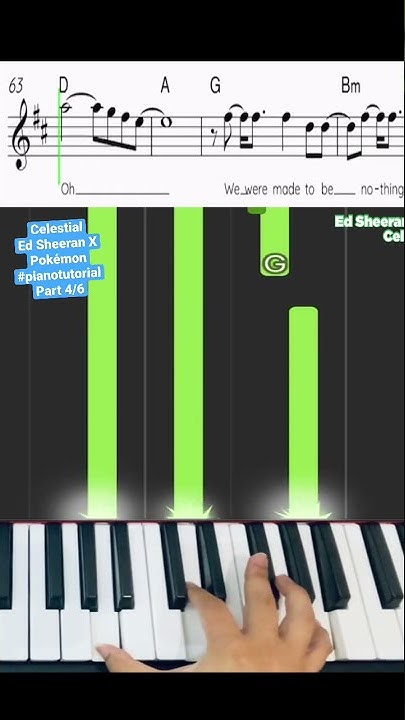 Celestial Ed Sheeran x Pokemon Piano Keyboard Synthesia Tutorial Pt 4/6 #pianotutorial # ...