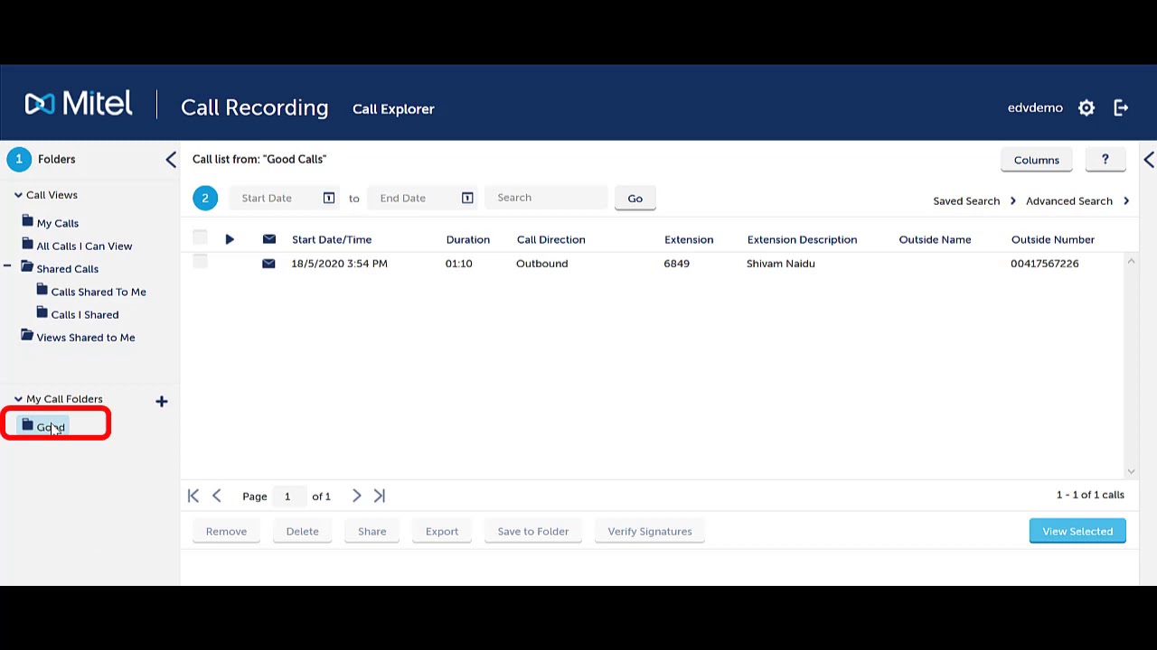 Navigator - My Call Folders - YouTube