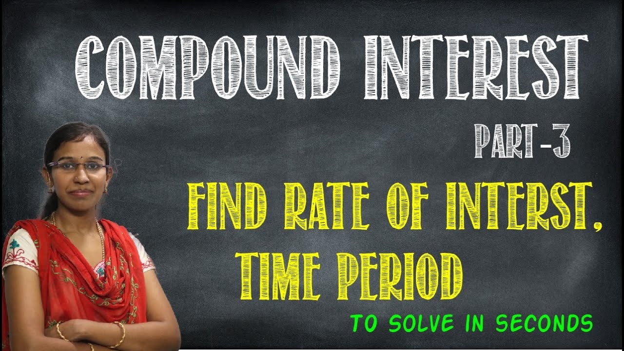 Part-3 Compound Interest to find rate of interest,time period - YouTube