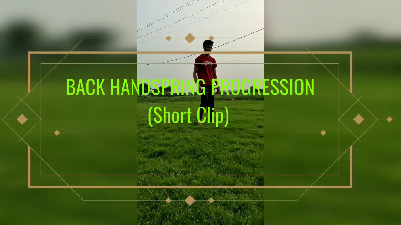 BACK HANDSPRING PROGRESSION (Short Clip)|| FITNEZZ CORNER - YouTube