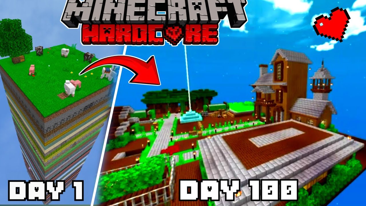100 Days Survival on 100 Random Layers in Minecraft Hardcore in Pe ...