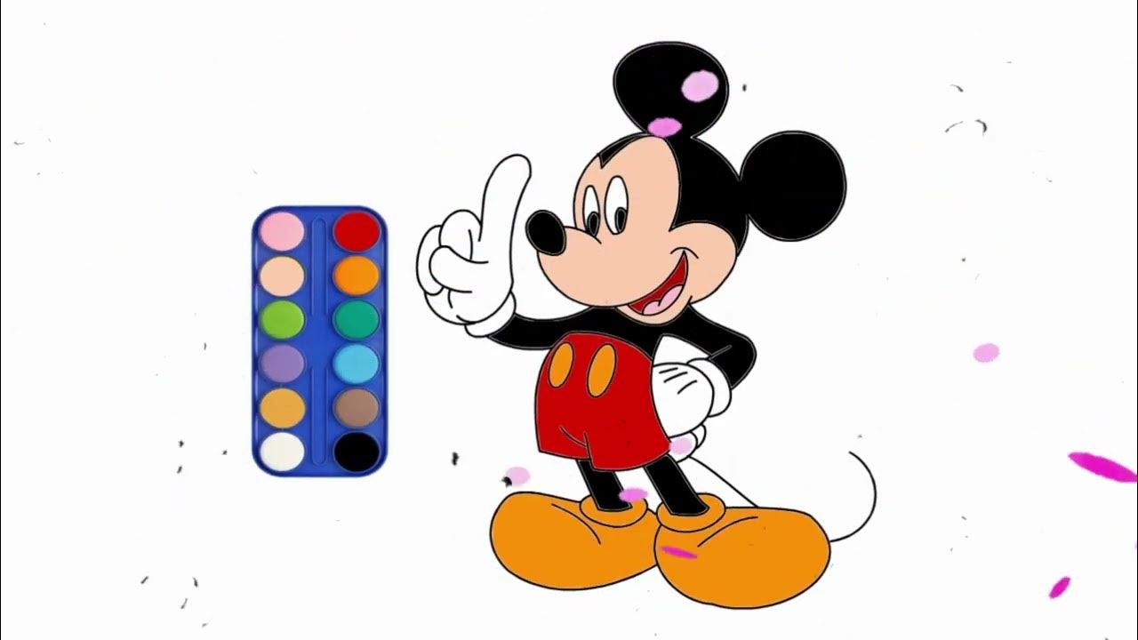 How to draw Mickey Mouse easy for kids - YouTube