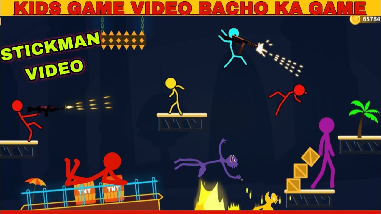 Stickman Broken Lucky Stickman Kids Video Game - YouTube