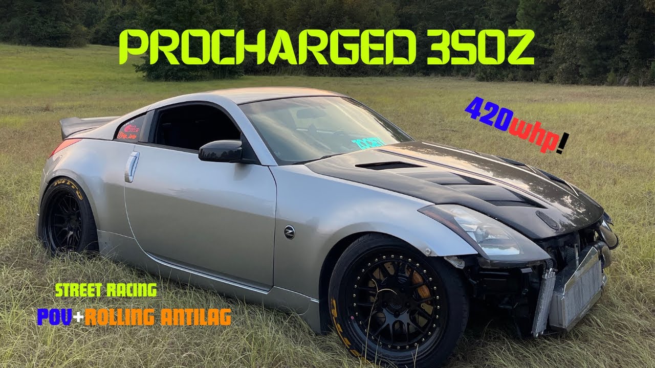 350Z PRO CHARGED SOUND CLIPS & RACING - YouTube