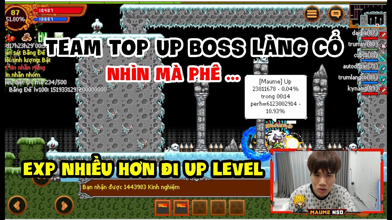 Team TOP Săn Boss Làng Cổ nhiều EXP hơn up VĐMQ | Ninja School Online ...
