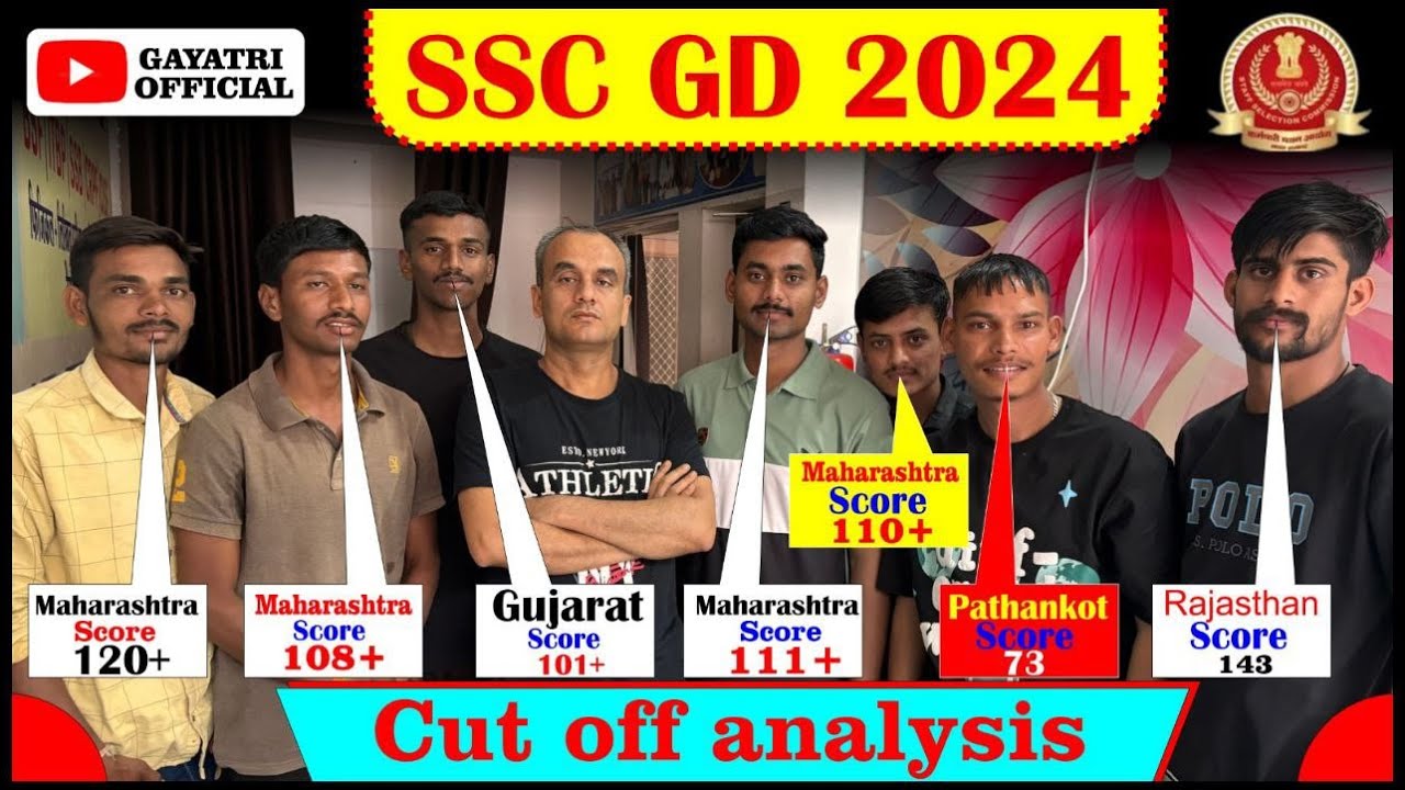 ssc gd cut off analysis 2024 | ssc gd physical || सभी राज्यों की cut ...