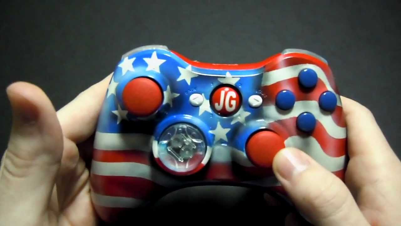 USA American Flag Custom Controller - YouTube