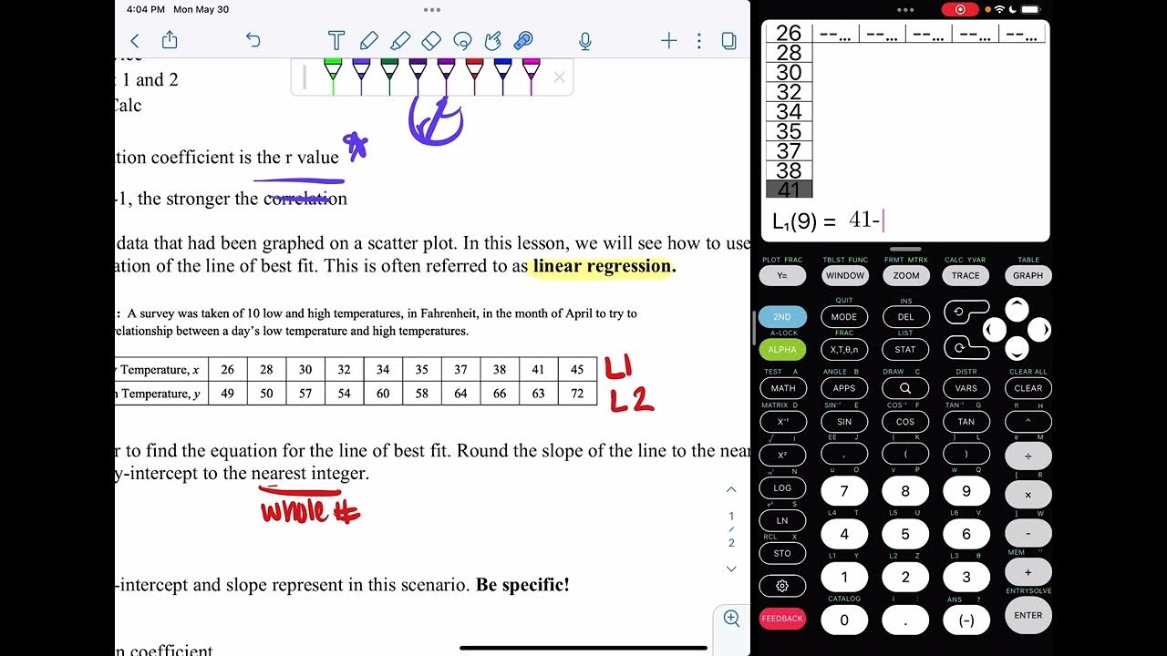 Regents Review #1 — Linear Regression - YouTube