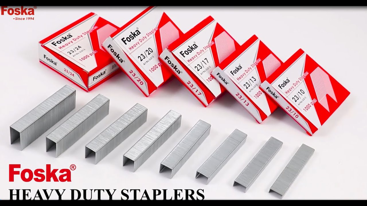FOSKA 6mm - 24mm Leg Length Staples for Heavy Duty Staplers SL013 - YouTube