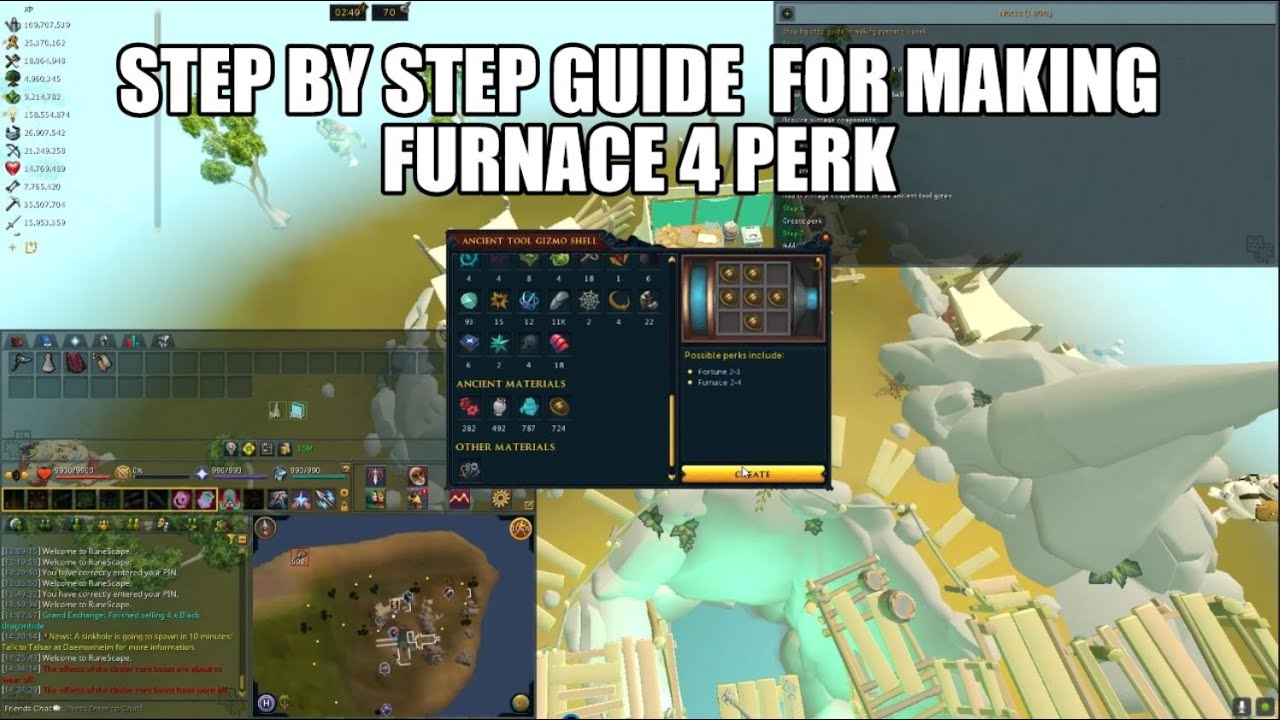 Step by step guide for making furnace 4 perk | Runescape 3 - YouTube