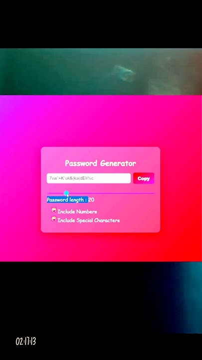 Password Generator using React Js css styling #coding #reactjs - YouTube