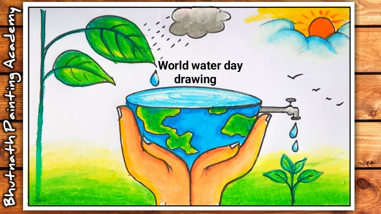 World Water Day Drawing Easy Youtube