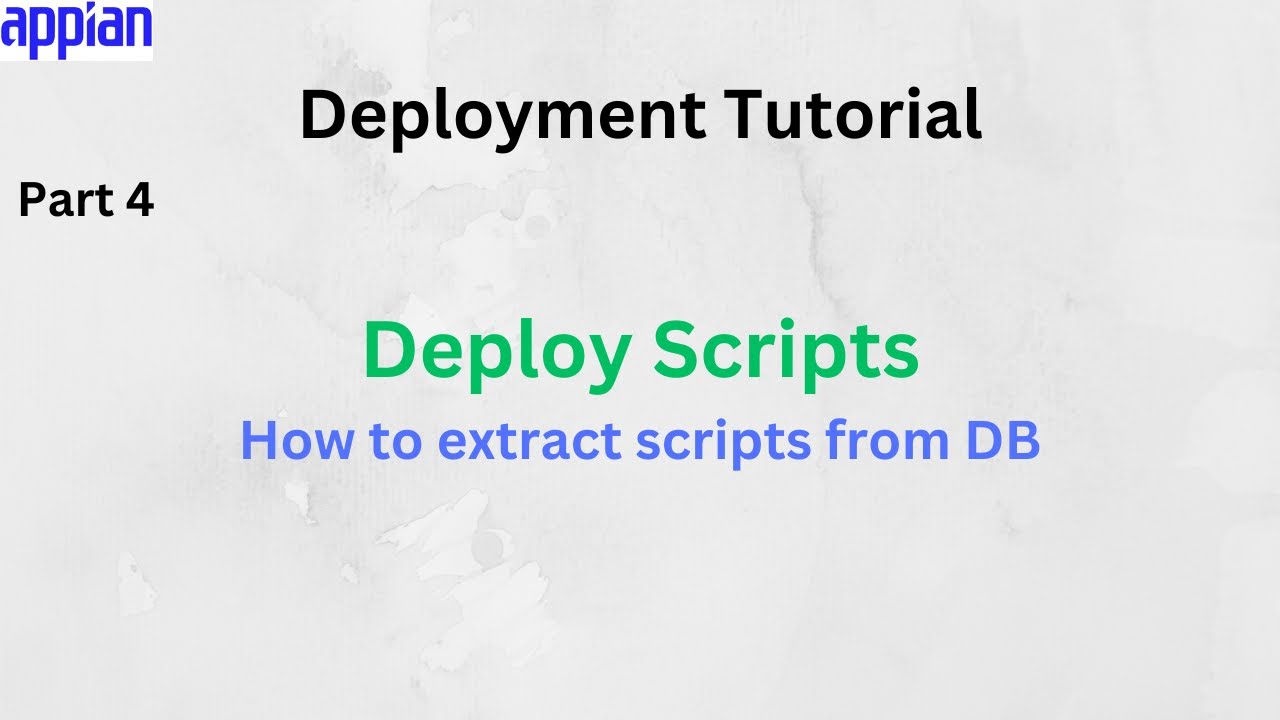 4 Deploy Scripts To Db Extract Scripts From Db Youtube 4134