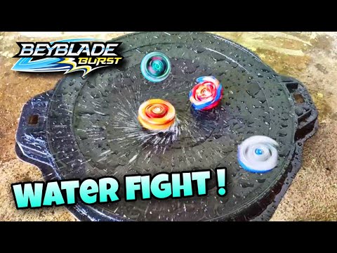 burst metal beyblades water fight l pocket toon - YouTube