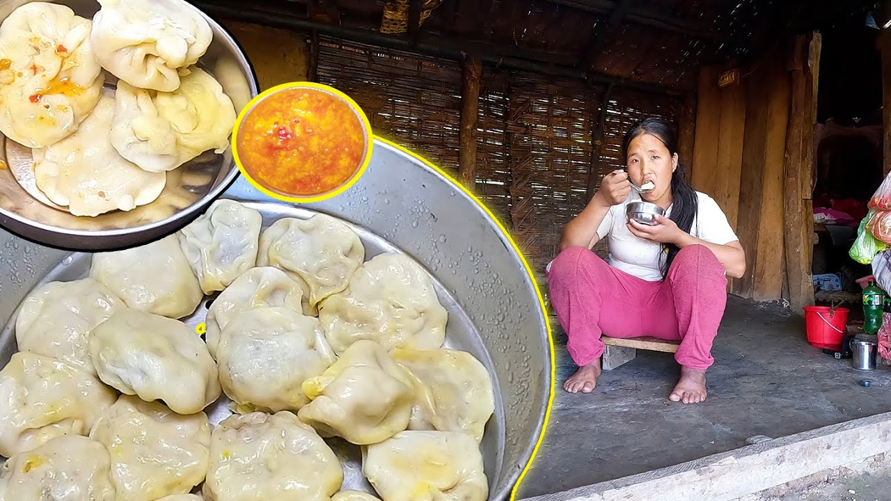 My favourite food momo II Village pork momo@AloneAdhirajnepal - YouTube