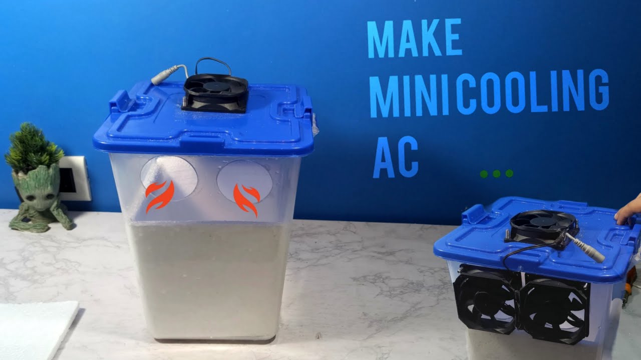Make Mini Air Cooler Using 12v Dc Fan: Diy Making Ac At Home - YouTube