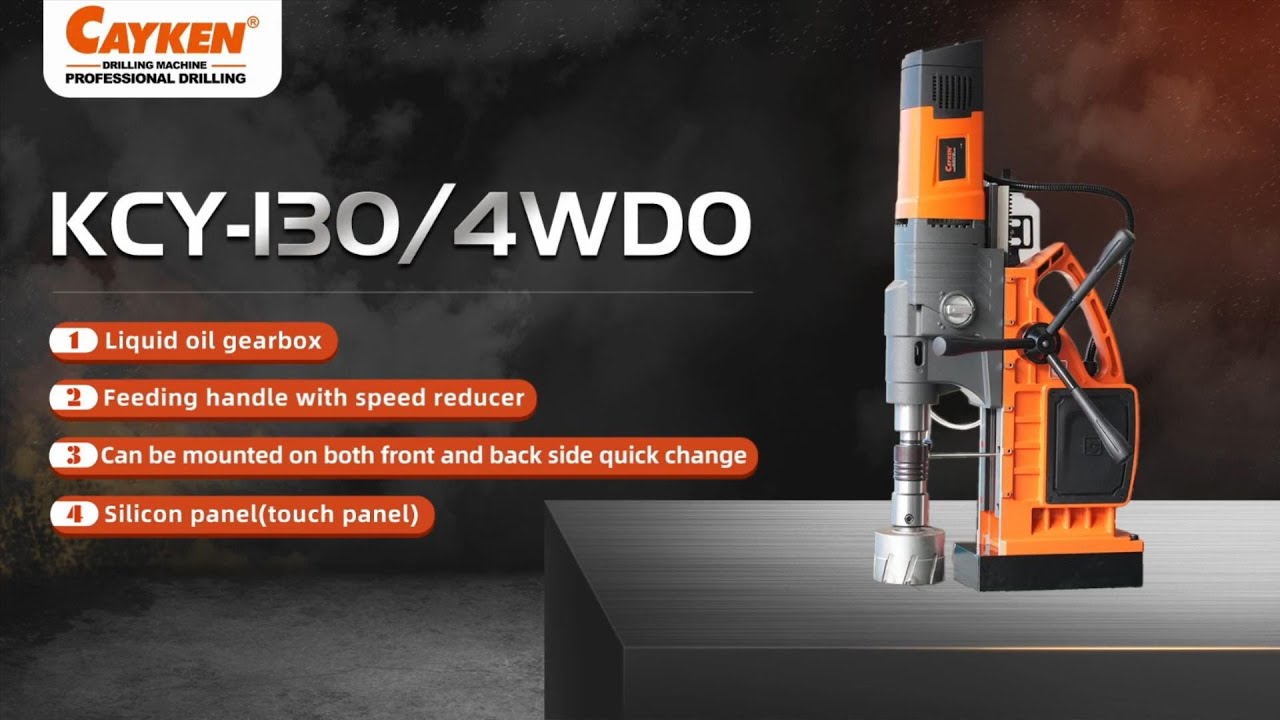 Cayken KCY-130/4WDO Magnetic Drill - YouTube