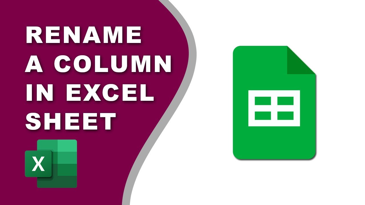 How to rename a column in Excel sheets - YouTube