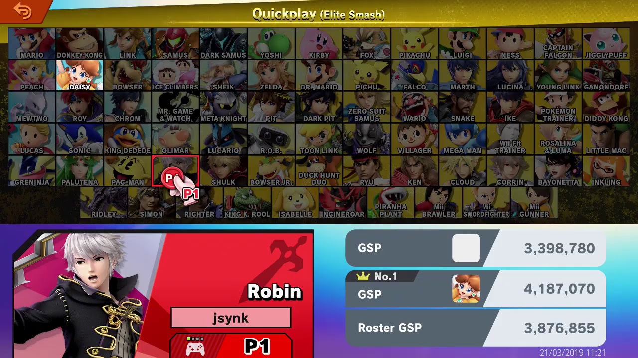 SSBU - Training Combo / Online - Peach Daisy Zelda Robin Palutena Wii fit Inkling Lucina - YouTube