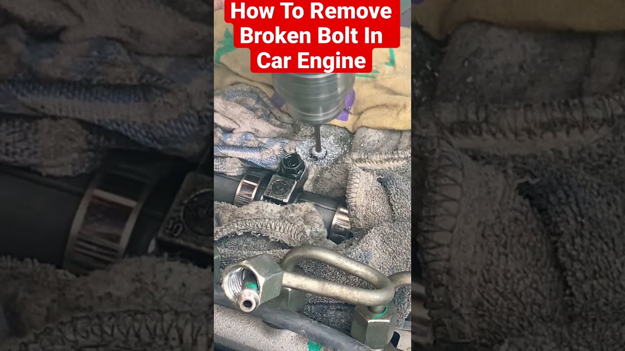 How To Remove Broken Bolt In Car Engine !! #shorts - YouTube
