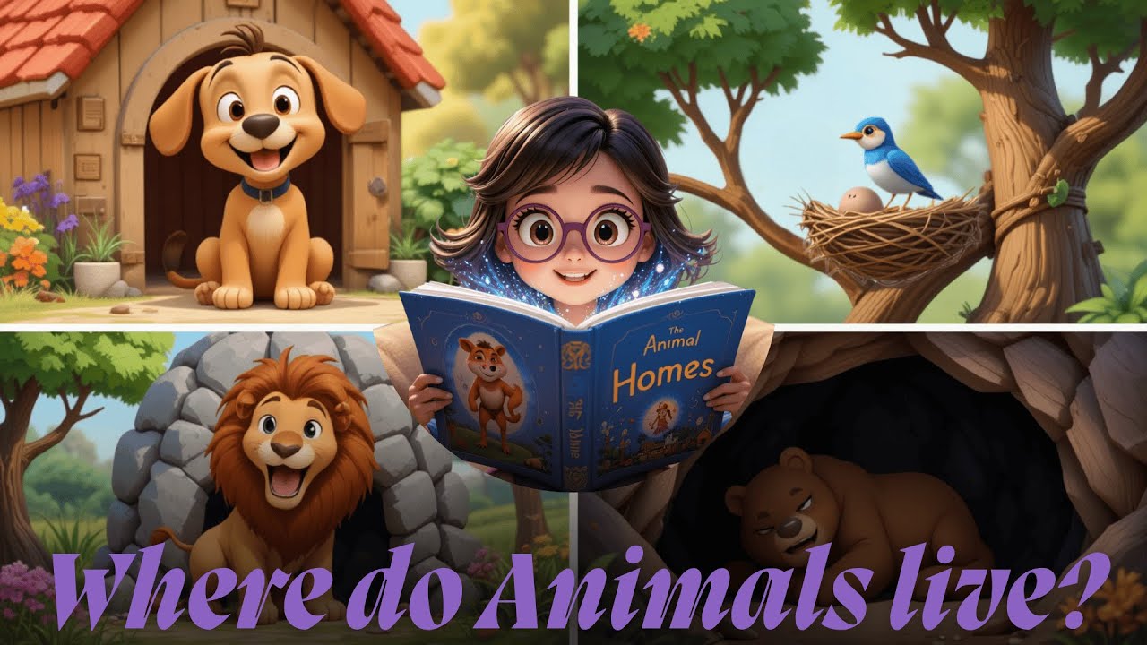 Where Do Animals Live? | Animal Homes for Kids | Learning with Lulu ...