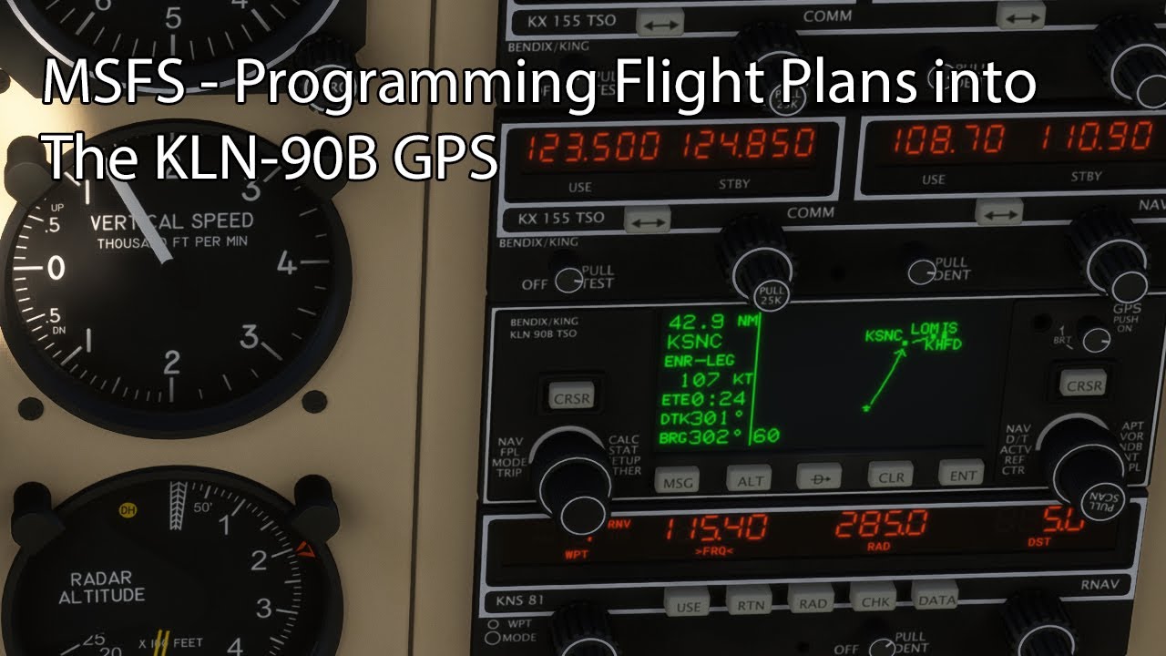 MSFS - MSFS - Programming Flight Plans into the KLN-90B GPS - YouTube