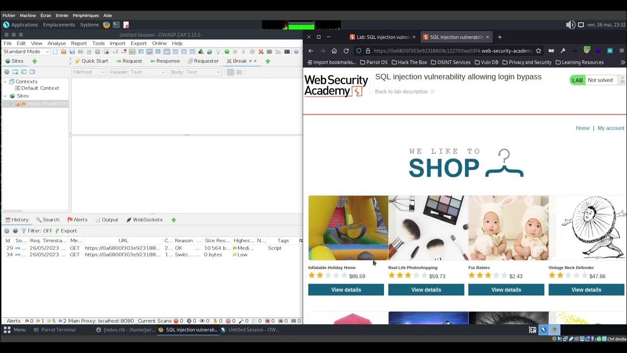 Résolution De Lab Sql Injection Vulnerability Allowing Login Bypass Avec Owasp Zap Youtube
