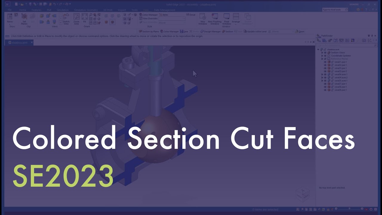 Colored Section Cut Faces in SE2023 - YouTube