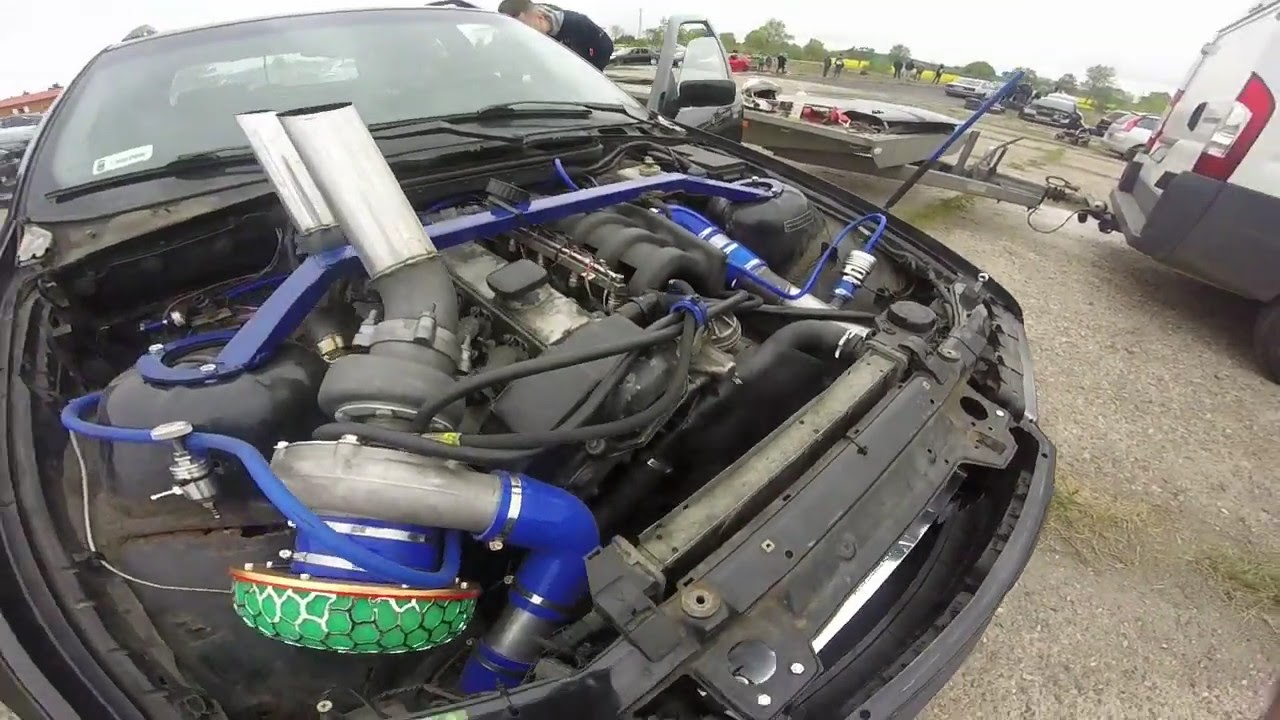 BMW E36 m52b20 turbo test - YouTube