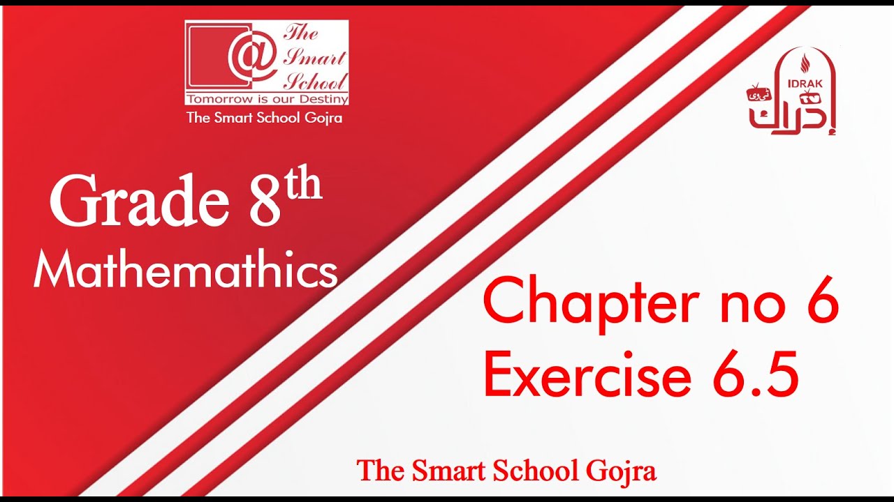 Grade 8th MATHEMATICS 🧮 chapter no 6 Exercise no 6.5. - YouTube