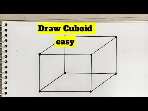 Draw Cuboid in easy way #cuboid #3dshapes #mathshape - YouTube