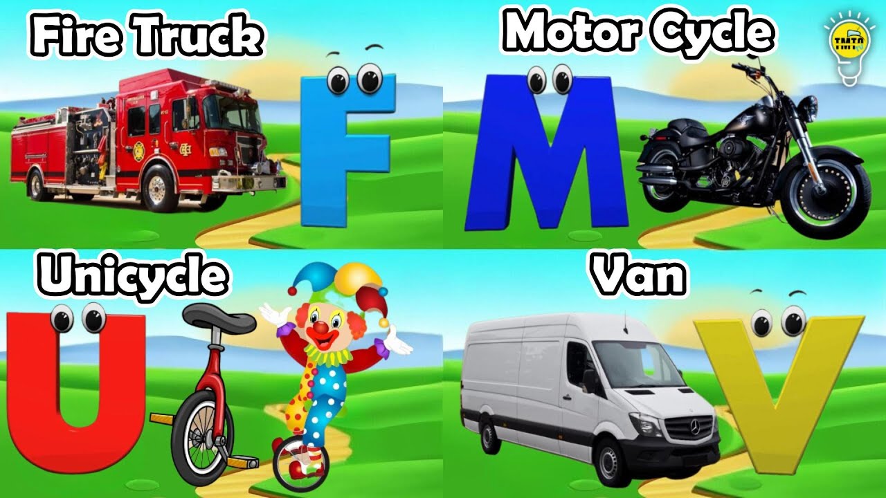 Vehicles Alphabet Song for kids | Vehicle ABC Song | Phonics for Kids ...