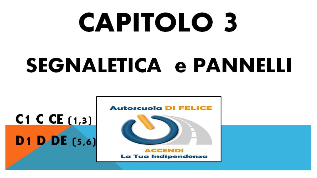 CAPITOLO 3 PATENTE SUPERIORE C1 C CE- D1 D DE lezione 1 DI 5 - YouTube