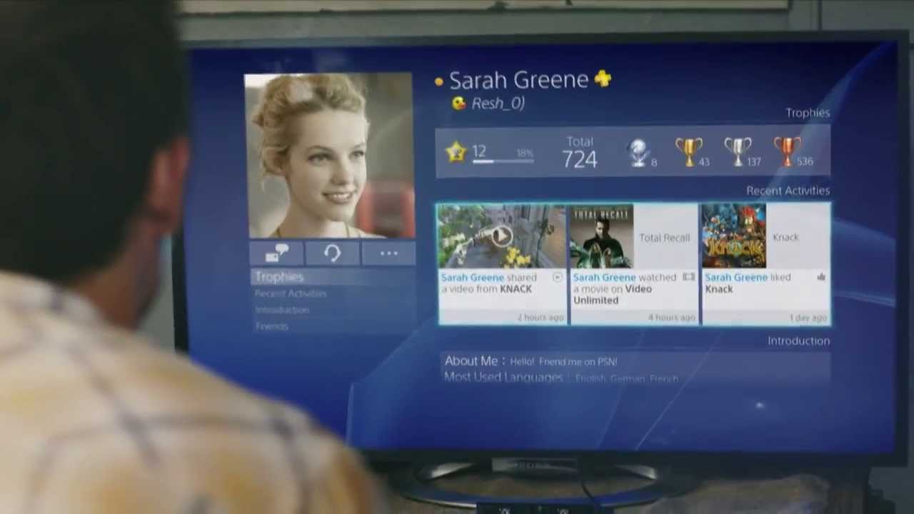 PlayStation 4 - User Interface - YouTube