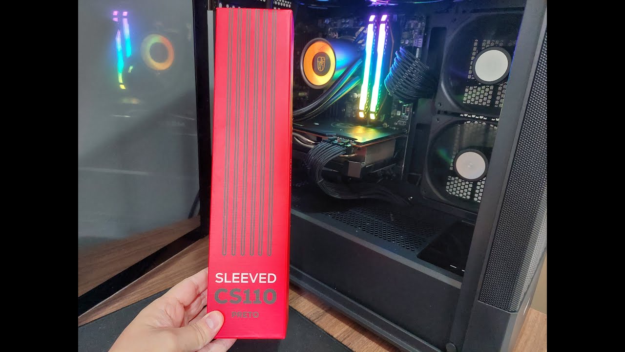 Kit Cabo Sleeved Premium Pichau CS110 (Unboxing e instalação) - YouTube