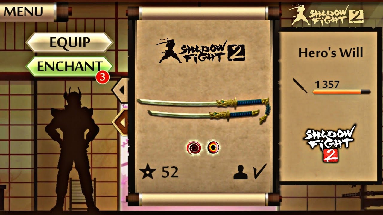 Shadow Fight 2 | Hero's Will | New Weapon - YouTube