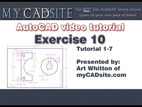 AutoCAD exercise #10 - YouTube